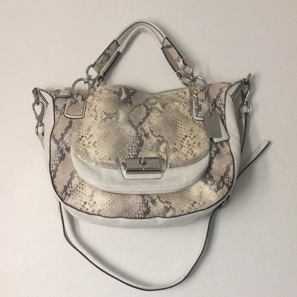 Coach | Bags | Euc Coach Kristin Leather Pythonsatchel 9325 | Poshmark